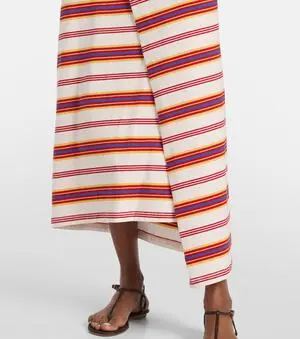 Rabanne Striped Cotton-blend Jersey Maxi Dress - Multicoloured