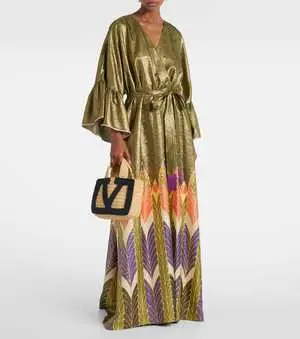 Valentino Garavani Printed Silk-blend Gown