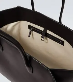 THE ROW Marlo Leather Tote Bag - Black