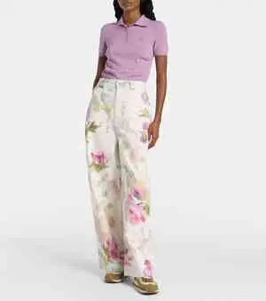Loewe High-rise Wide-leg Jeans - Pink