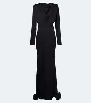 Stella McCartney Draped Satin Gown - Black