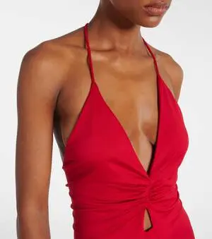 Victoria Beckham Gathe Midi Dress
