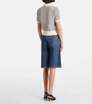 FRAME Striped Cotton Polo Shirt