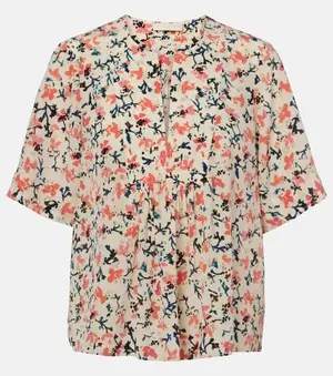 Ulla Johnson Calla Floral Silk Top
