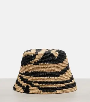 Zimmermann Raffia Bucket Hat - Brown