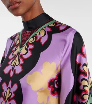 La DoubleJ Palazzo Placee Silk Twill Maxi Dress