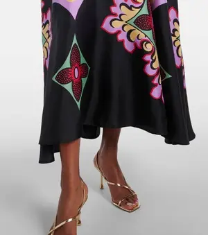 La DoubleJ Palazzo Placee Silk Twill Maxi Dress