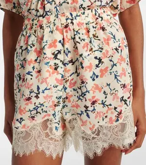 Ulla Johnson Noella Floral Silk Shorts - Multicoloured