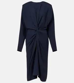 Stella McCartney Gathered Satin Midi Dress