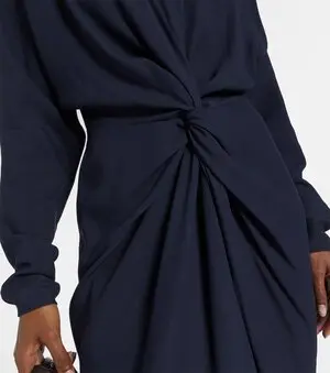 Stella McCartney Gathered Satin Midi Dress