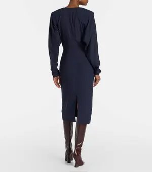 Stella McCartney Gathered Satin Midi Dress