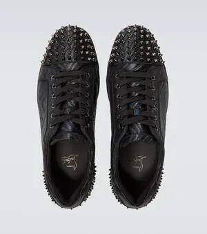 CHRISTIAN LOUBOUTIN Seavaste Embellished Lace-up Sneakers - Black