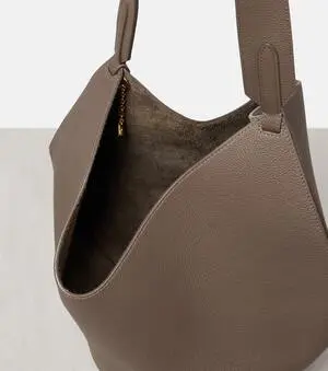 Khaite Lotus Small Leather Tote Bag - Grey