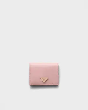 Prada Small Saffiano Leather Wallet Peach