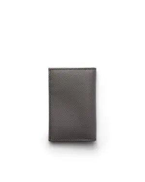 Prada Saffiano Leather Card Holder - Grey