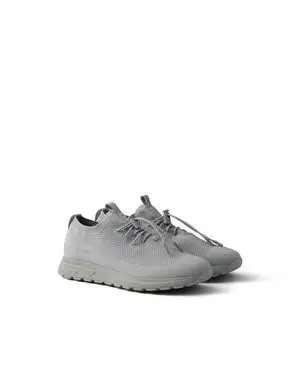 Prada Prax Stretch Knit Sneakers - Grey