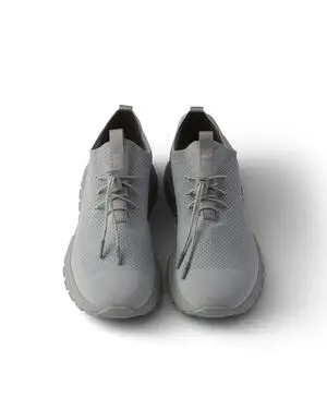 Prada Prax Stretch Knit Sneakers - Grey
