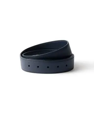 Prada Saffiano Leather Belt Strap - Blue