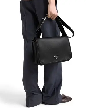 Prada Leather Shoulder Bag - Black