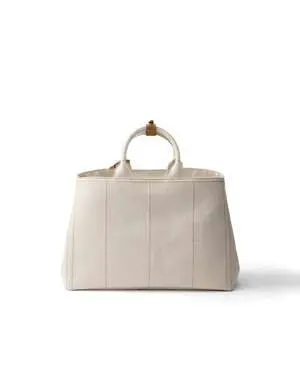 Prada Jardinière Extra-large Linen-blend Tote Bag - Neutral