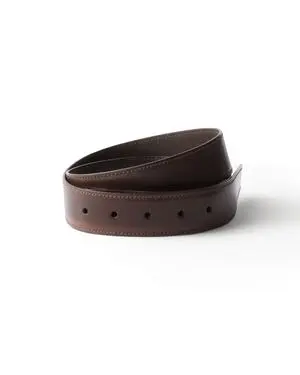 Prada Leather Belt Strap - Brown