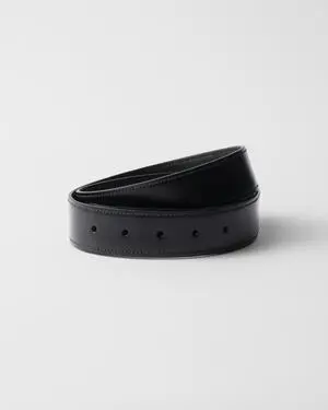Prada Leather Belt Strap Black