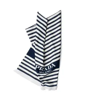 Prada Striped Cotton Beach Towel