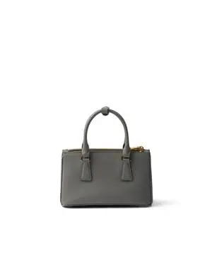 Prada Galleria Mini Saffiano Leather Bag - Grey