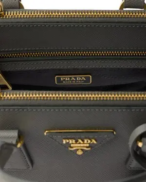 Prada Galleria Mini Saffiano Leather Bag - Grey