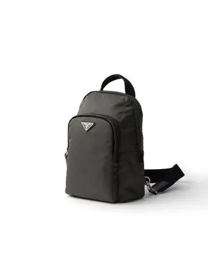 Prada Re-nylon And Saffiano Leather Backpack - Green