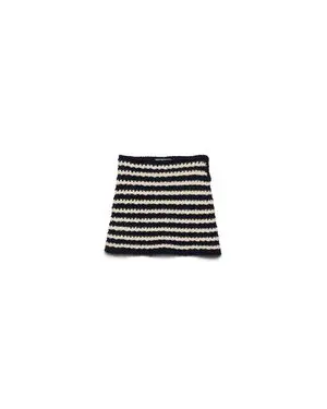 Prada Cotton Crochet Miniskirt - Blue