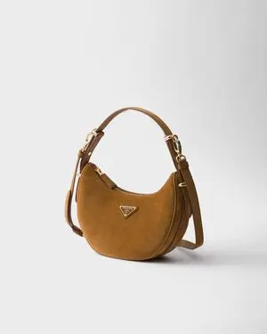 Prada Arqué Suede Shoulder Bag