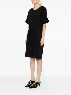 LESS Belted Midi Dress