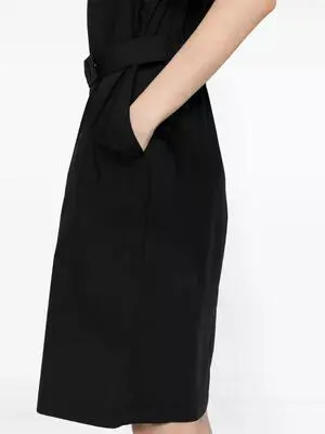 LESS Belted Midi Dress