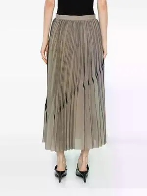 LESS Printed Pleated Skirt