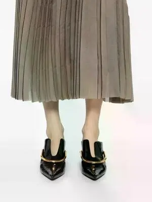 LESS Printed Pleated Skirt