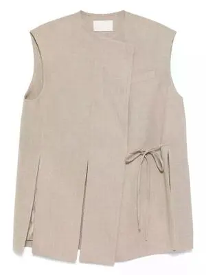 LESS Tied-waist Sleeveless Waistcoat