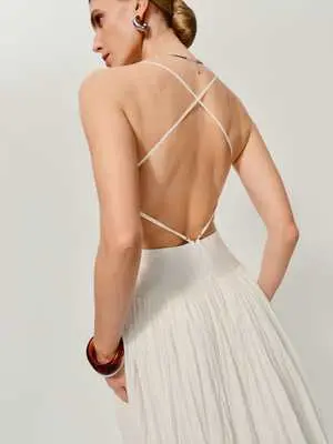 REFORMATION Perlette Midi Dress - Ivory