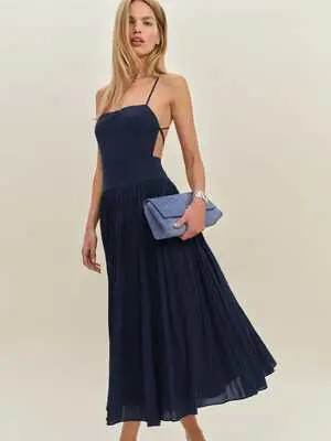REFORMATION Perlette Halterneck Midi Dress