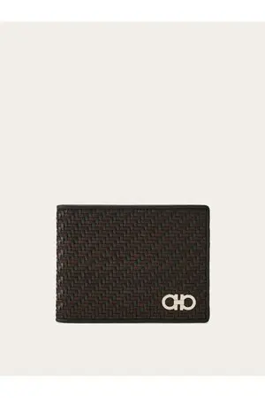 FERRAGAMO Woven Wallet - Black
