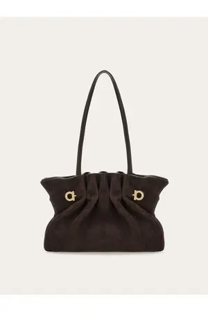 FERRAGAMO Shoulder Bag With Gancini Pin - Red