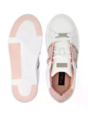 Philipp Plein Studded Leather Sneakers - Pink