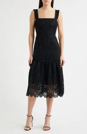 Kobi Halperin Mona Lace Fit & Flare Midi Dress