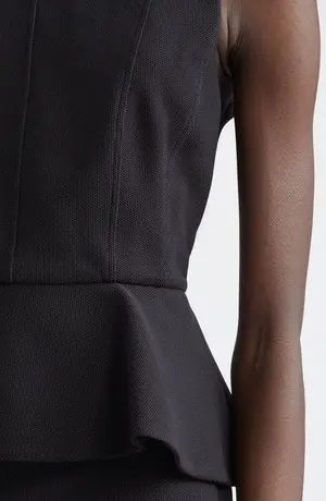Max Mara Cosmos Sleeveless Knit Peplum Dress