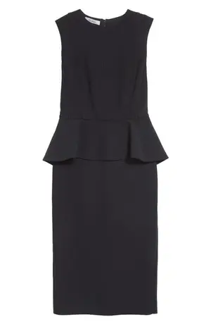 Max Mara Cosmos Sleeveless Knit Peplum Dress
