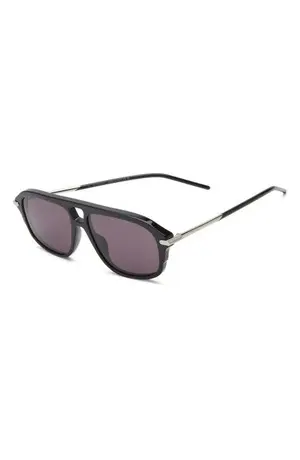 Givenchy Pilot Sunglasses - Shiny Black / Smoke