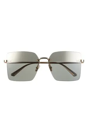 Dior Frameless Square Sunglasses - Shiny Gold Dh / Green