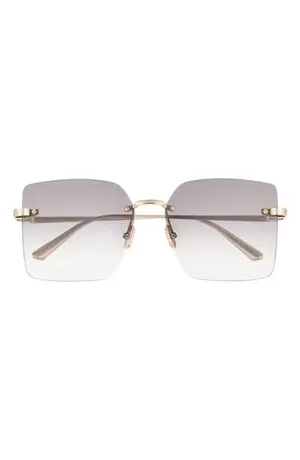 Dior Frameless Square Sunglasses - Shiny Rose Gold/smoke