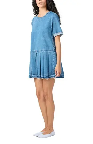 TT STUDIOS Coco Pleated Denim Mini Dress