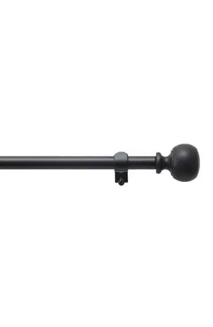 Dkny Griffin 48" To 86" Adjustable Curtain Rod - Black